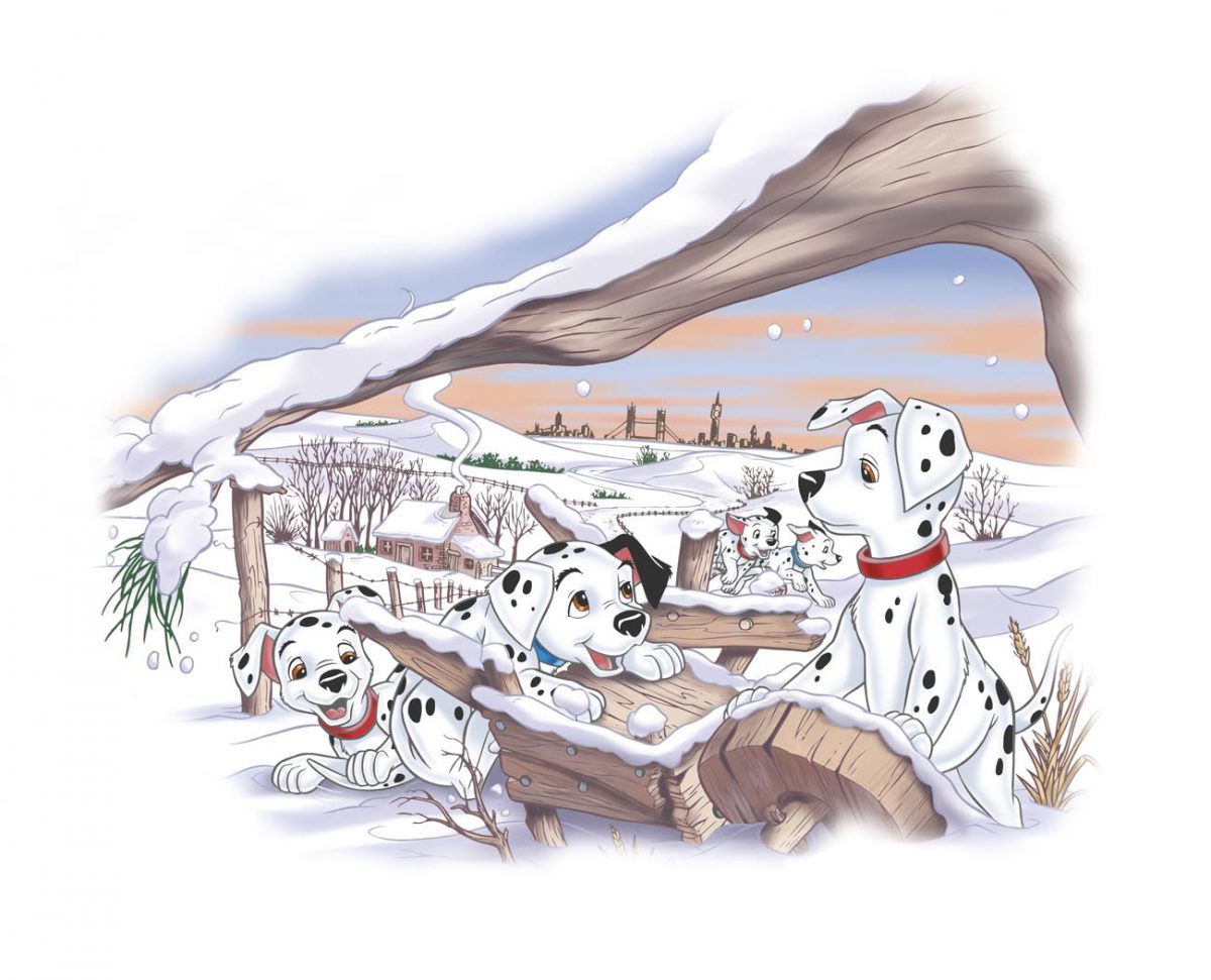 101 Dalmatians Winter Wonderland - Slinkeee Illustration